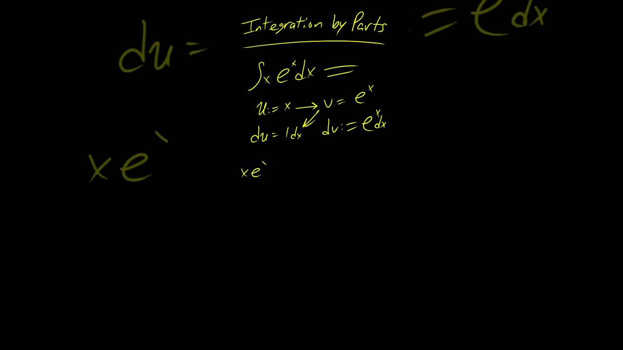 integral x e^x dx = answer by integration by parts IBP // #Shorts - YouTube