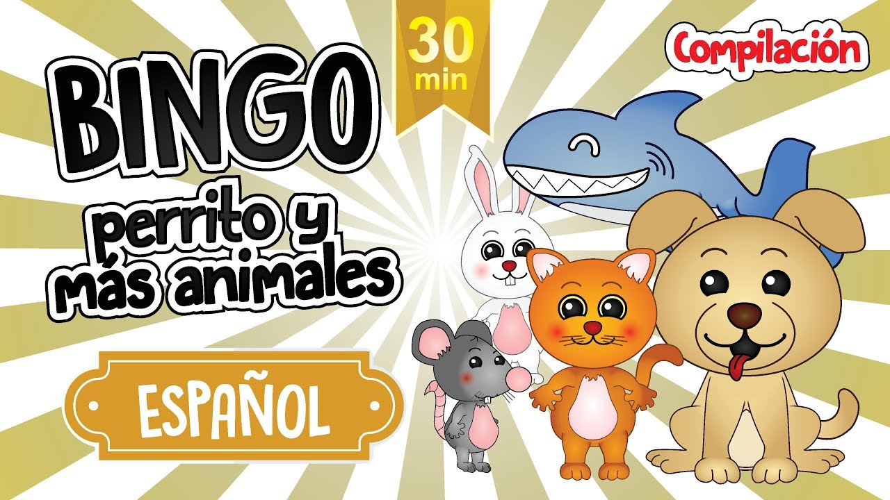 BINGO perrito y más animales | 30 minutos con Canciones Infantiles para ...