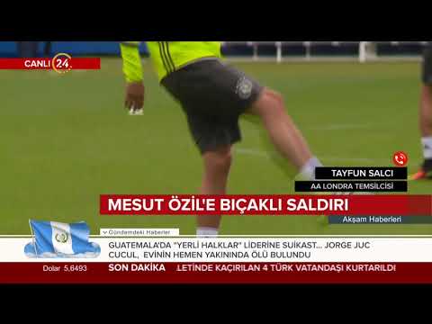 Mesut Özil'e saldırı anı kameralara yansıdı