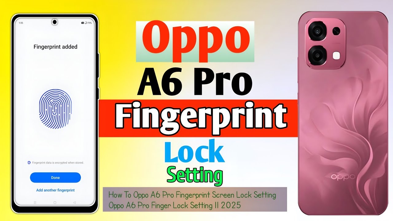 How To Oppo A6 Pro Fingerprint Screen Lock Setting || Oppo A6 Pro ...