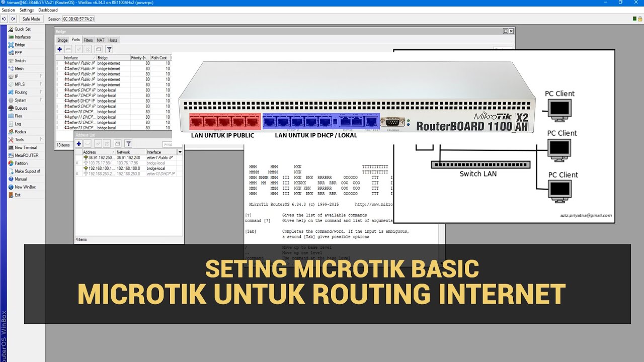 Seting Microtik Untuk Routing - YouTube