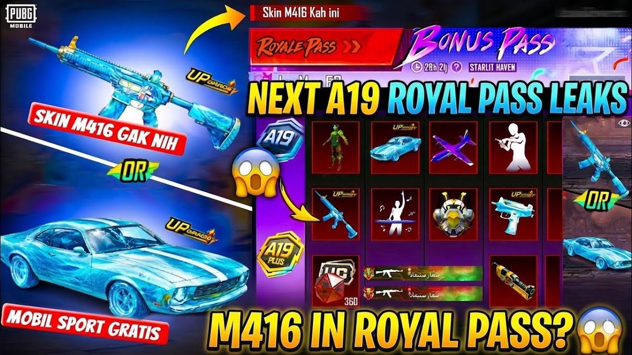A19 Royal Pass Pubg Leaks 😱 - Free M416 In Next A19 Royal Pass- Next ...