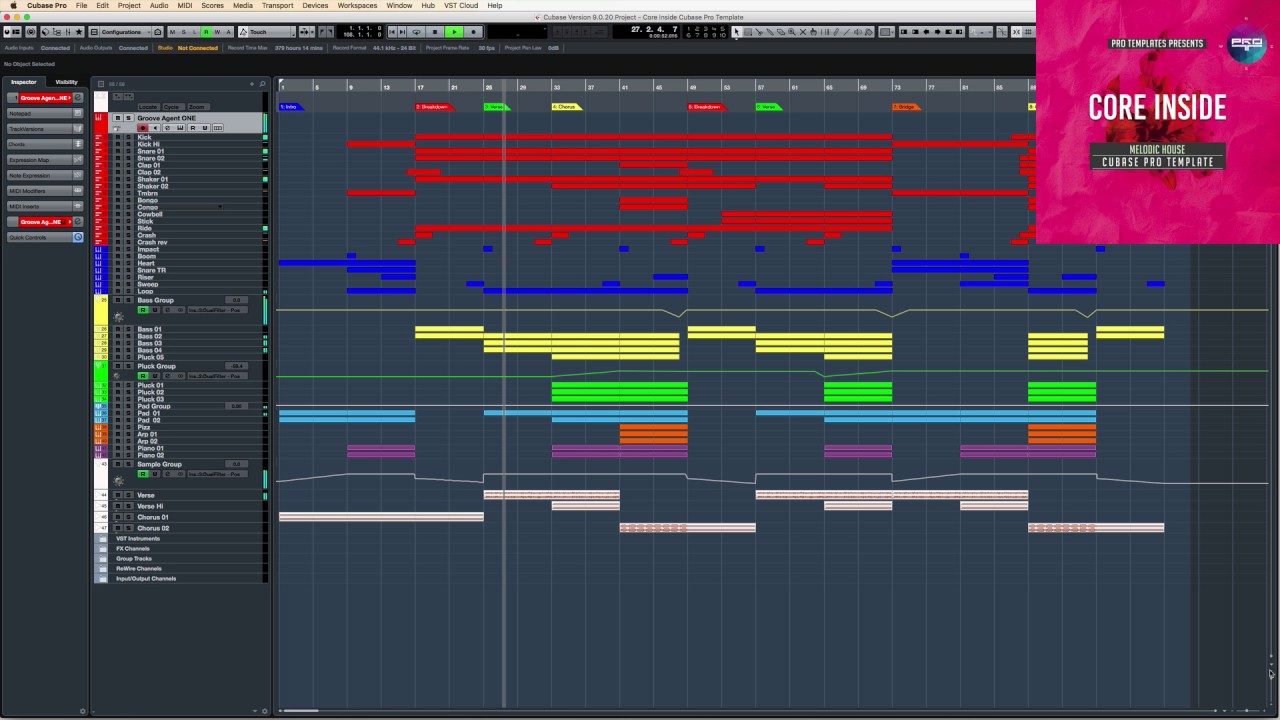 Melodic House Cubase Template Core Inside - YouTube