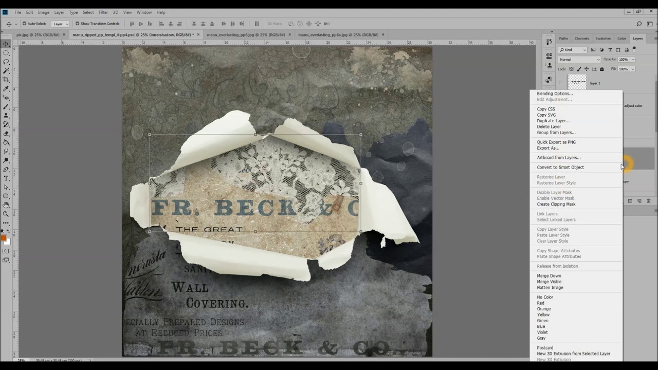 Torn / Ripped Paper Tutorial - YouTube