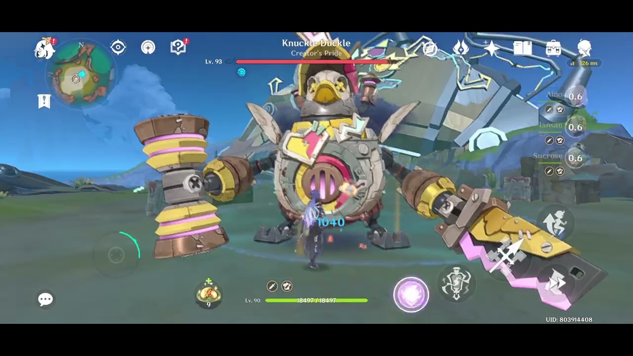 (GENSHIN IMPACT) Flins damage test against Knuckle Duckle - YouTube