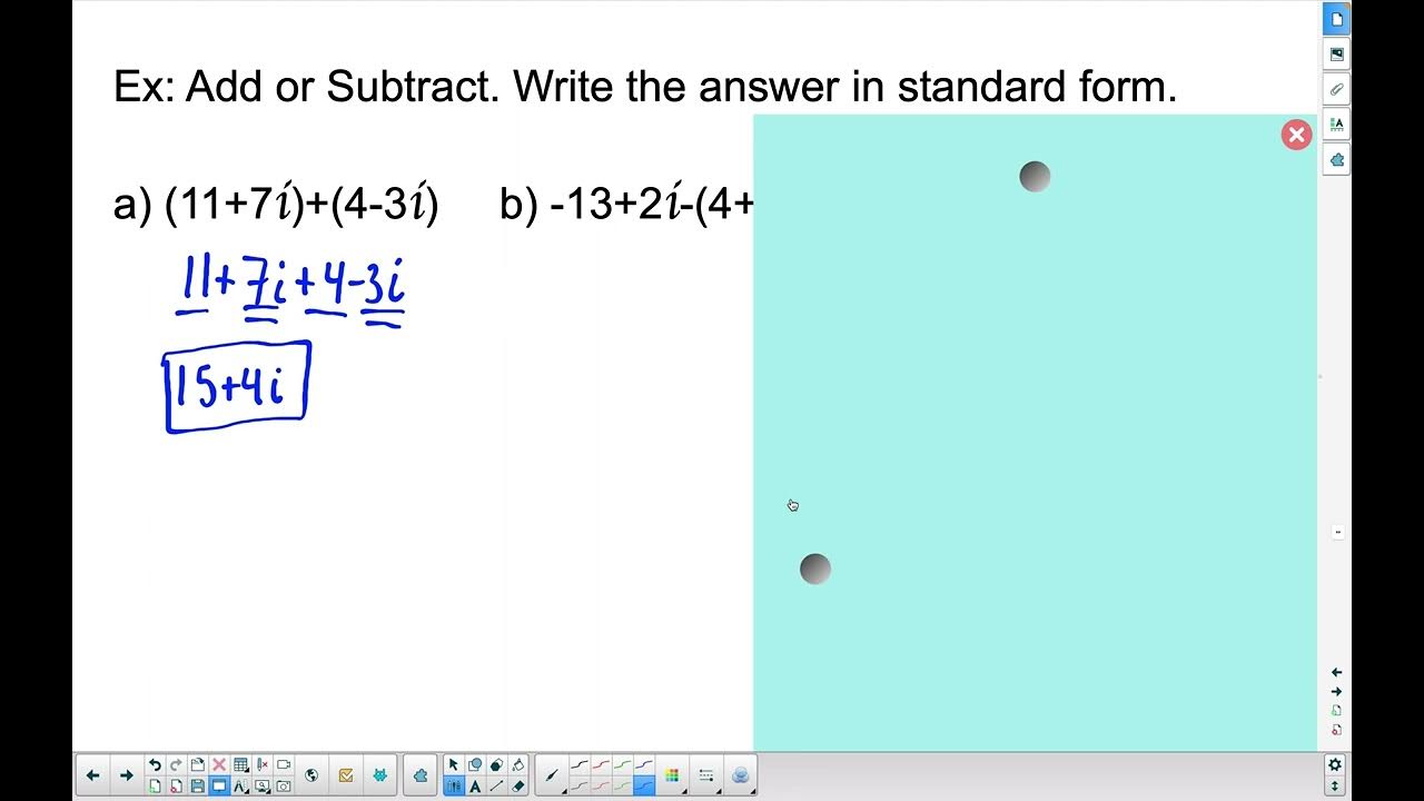 Add & Subtract Complex Numbers - YouTube