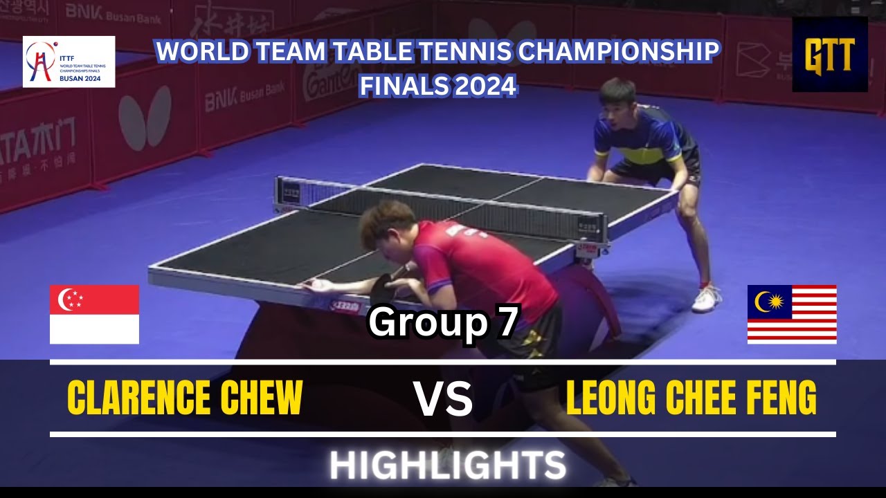 Leong Chee Feng (MAS) Vs Clarence Chew (SGP) | World Team Table Tennis ...