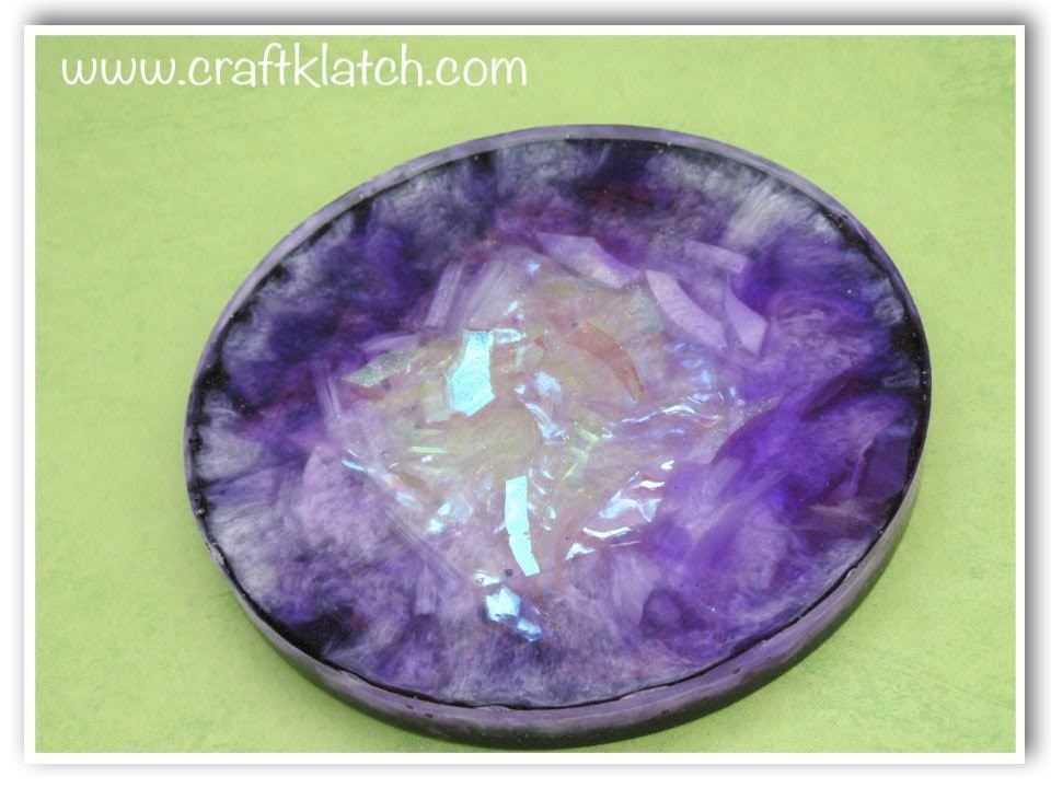 Faux Amethyst Geode Coaster DIY Another Coaster Friday - YouTube
