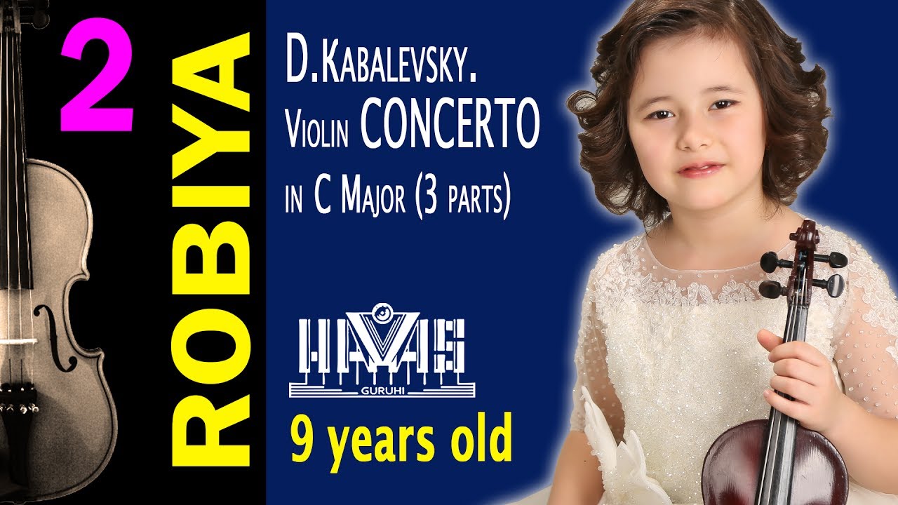 D.Кabalevsky. Violin CONCERTO. HAVAS guruhi ROBIYA Gulomjonova (9 years ...
