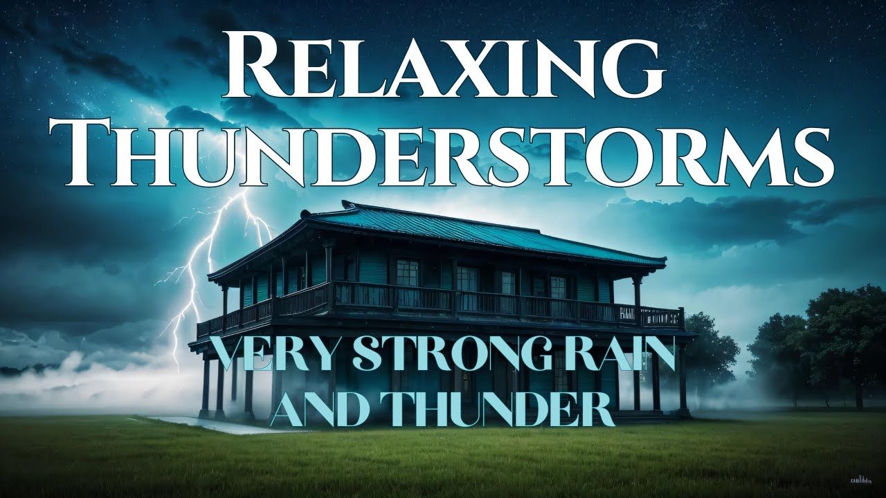 🔴Relaxing thunderstorm and rain for sleep💤relaxing thunder sounds for ...