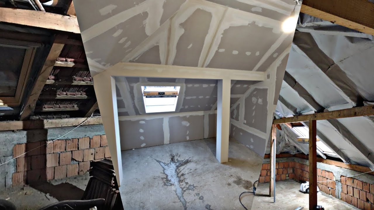 Renoviranje potkrovlja, gipsarski radovi #renovation - YouTube