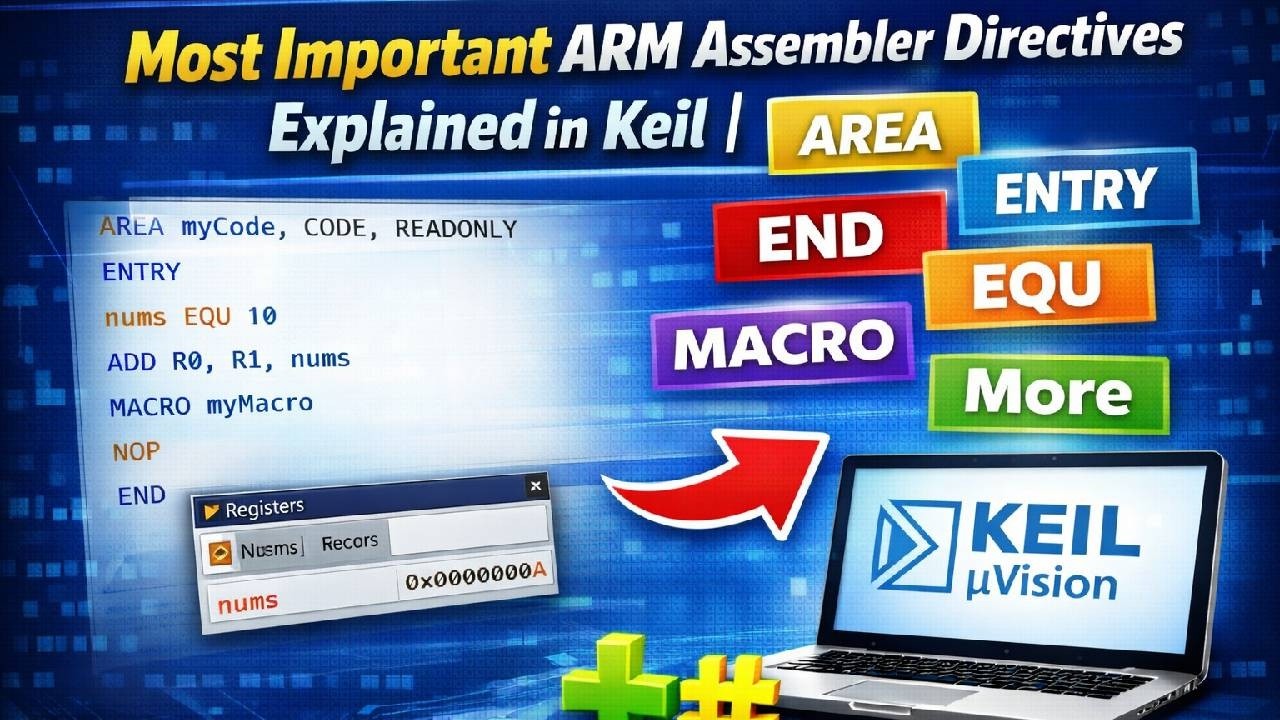 Most Important ARM Assembler Directives Explained in Keil | AREA, ENTRY ...