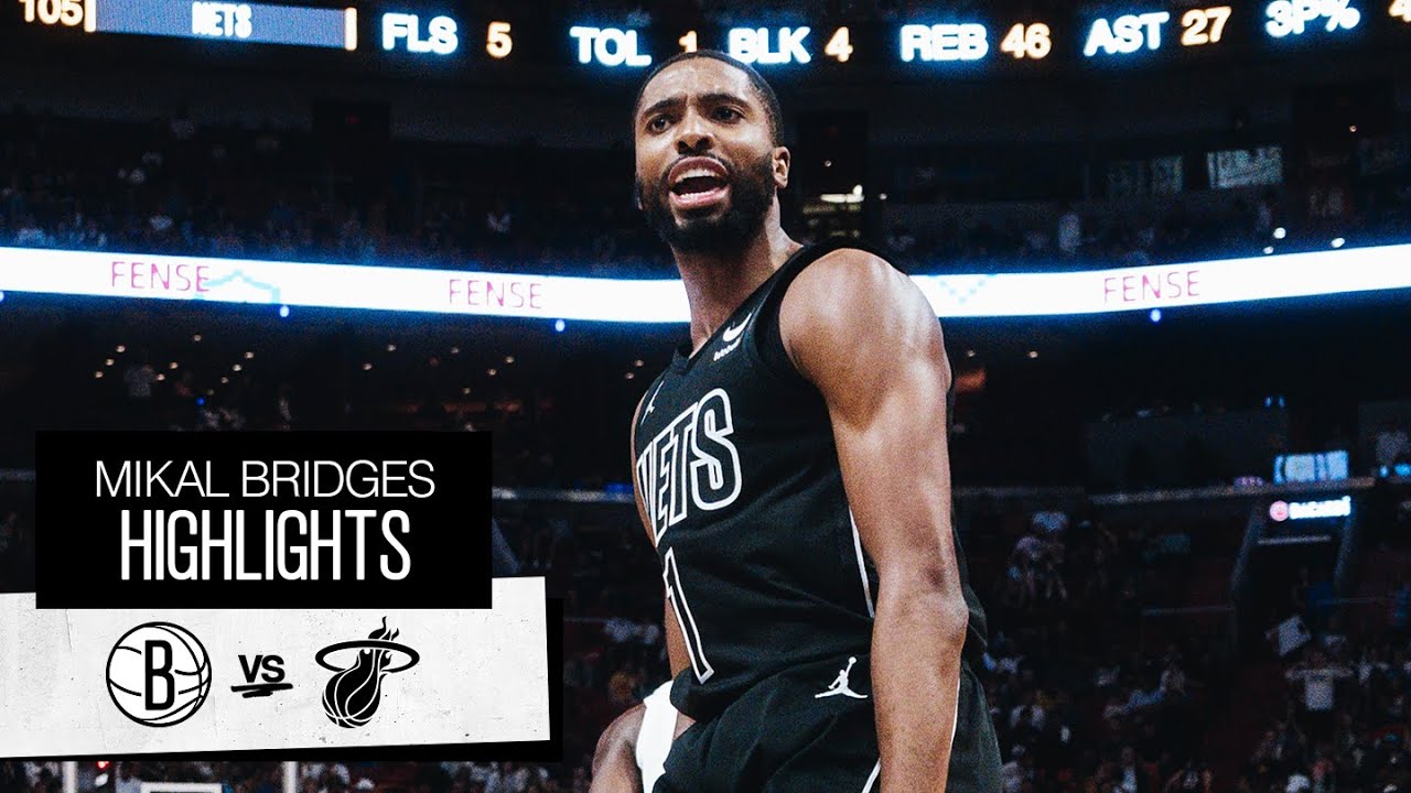 Mikal Bridges racks up 21 points 7 Rebounds and 5 Assists vs. Heat | 11 ...