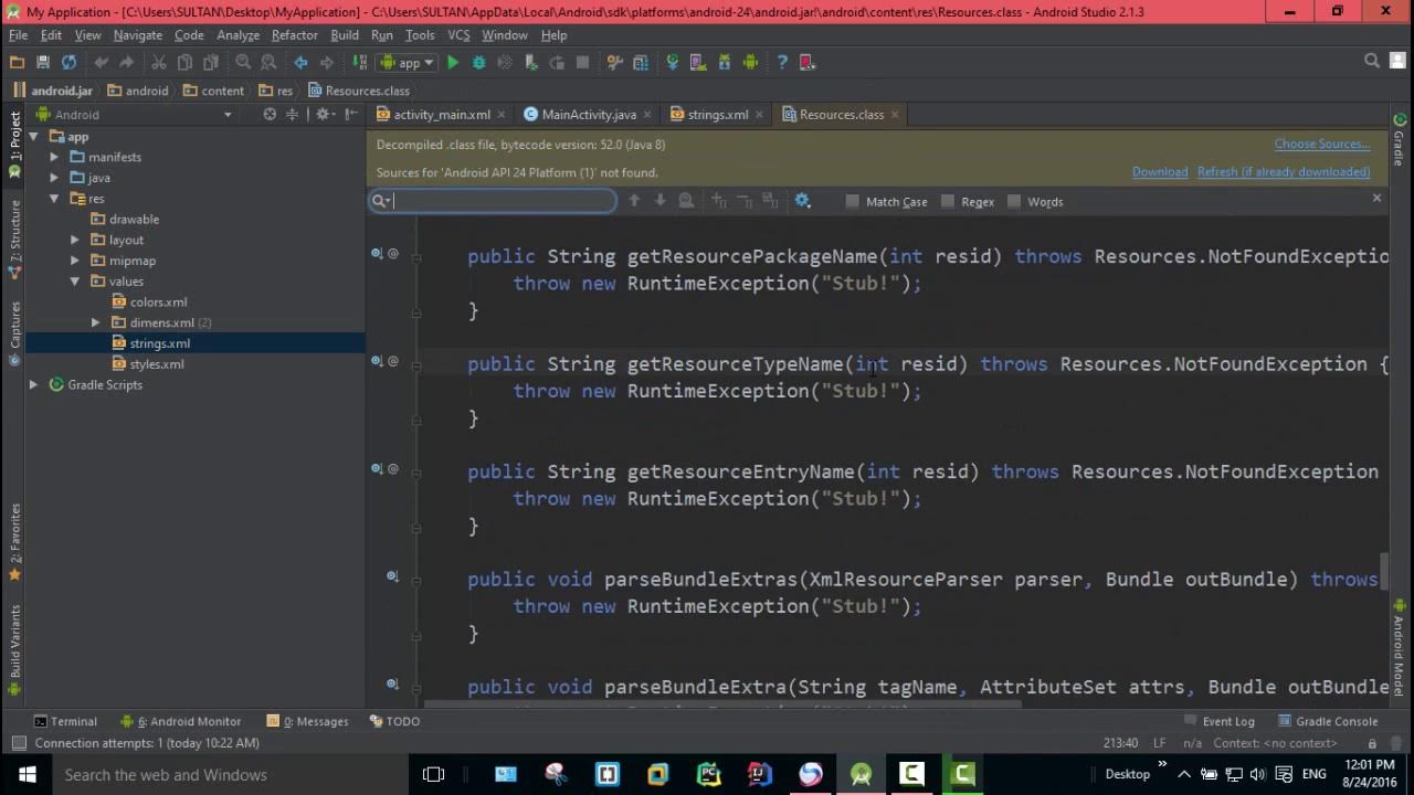102 How to use getString method in android Studio #102 - YouTube