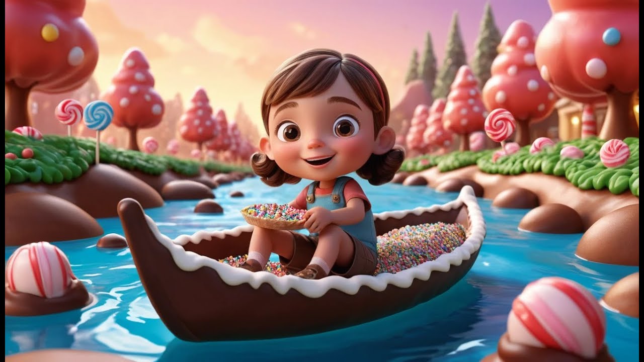 The Chocolate River and the Cookie Boat | Sweet Nursery Rhyme for Kids ...
