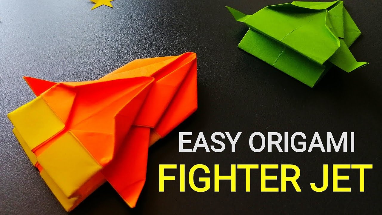 How to make FIGHTER JET Origami | Easy Paper Origami | Arts and Crafts ...