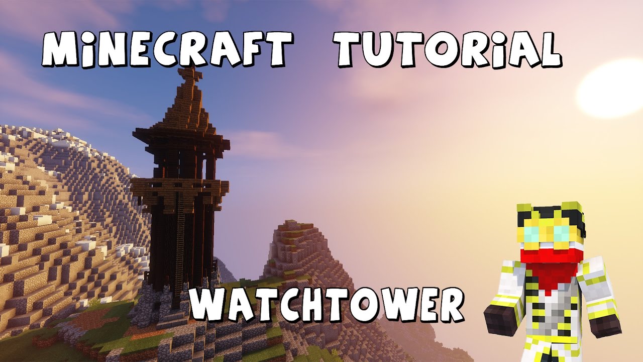 Minecraft- how to build a cool watchtower - YouTube