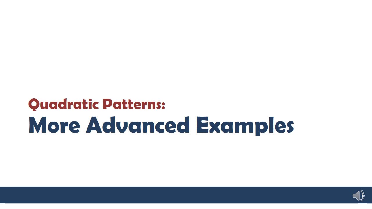 Gr 11 Number Patterns More Advanced Quadratic Patterns YouTube gr-11-number-patterns-more-advanced-quadratic-patterns-youtube