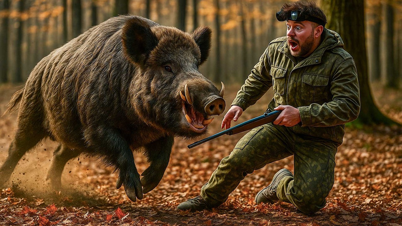 Sudden Wild Boar Attack! Hunters Stunned — Can You Escape the Beast ...