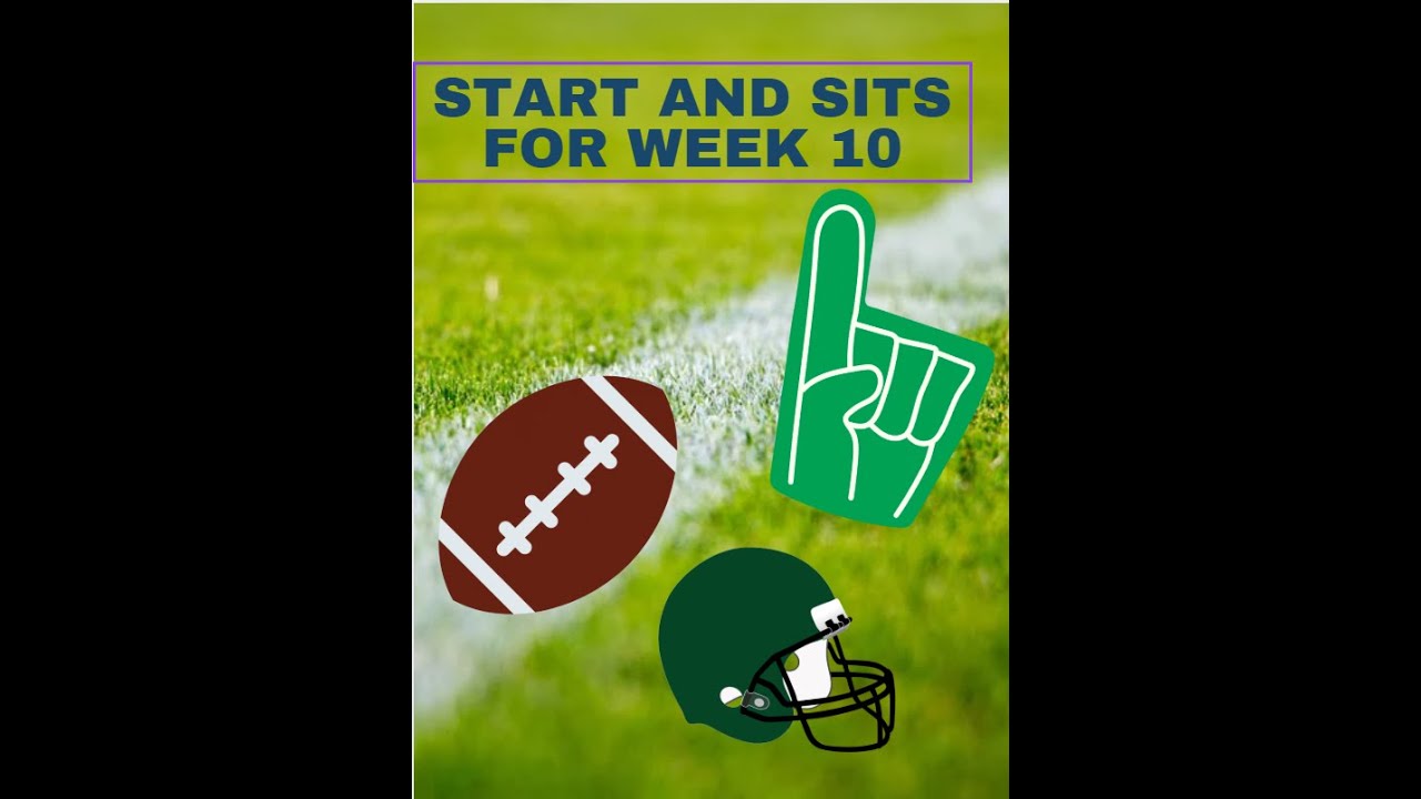 NFL week 10 start and sits - YouTube