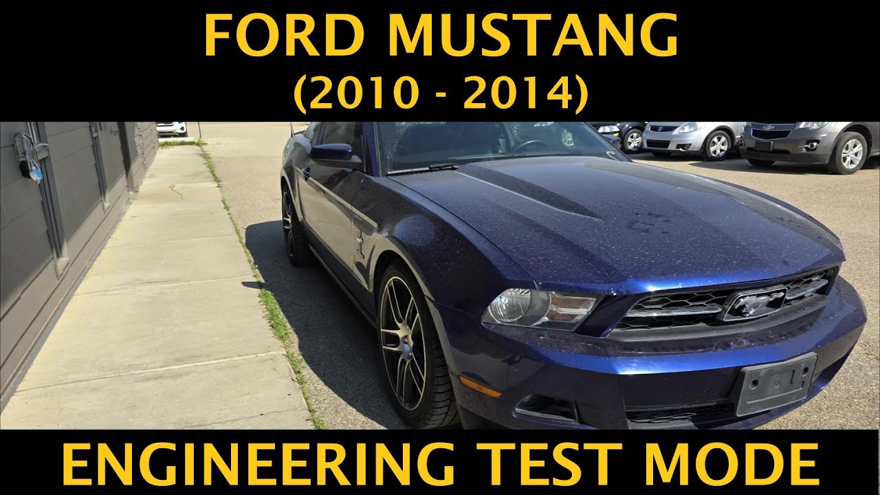 Ford Mustang - How to Access Engineering Test Mode / Dealer Service ...