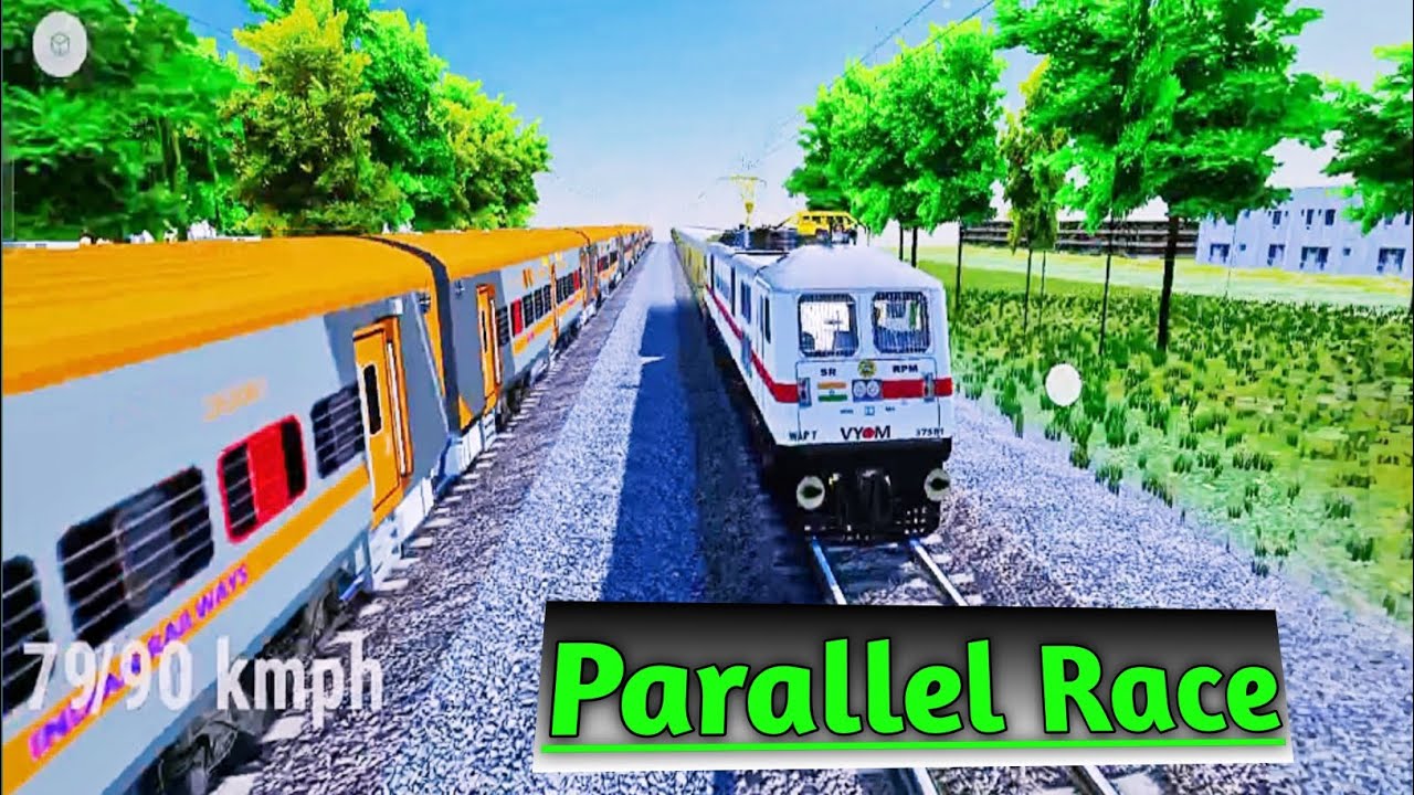 Superfast 🆚 Amrit Bharat: Parallel RACE ; Indian Train Simulator Game ...
