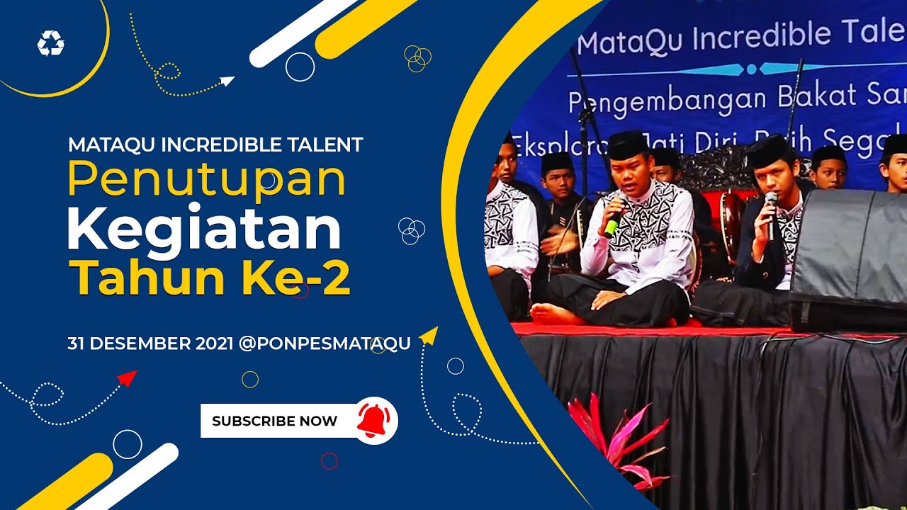 Penutupan MIT Pondok Pesantren MataQu Tahun Ke-2 (Desember 2021) - YouTube