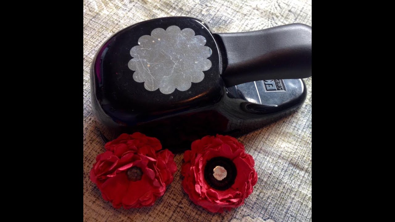 Paper Poppies Using Scallop Punch - YouTube