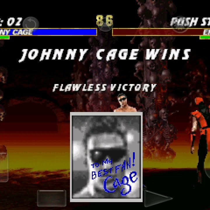 Johnny Cage friendship no Mortal Kombat Trilogy no celular - YouTube