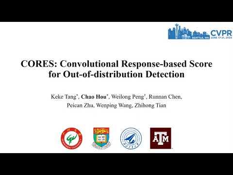 CORES: Convolutional Response-based Score for Out-of-distribution Detection - YouTube