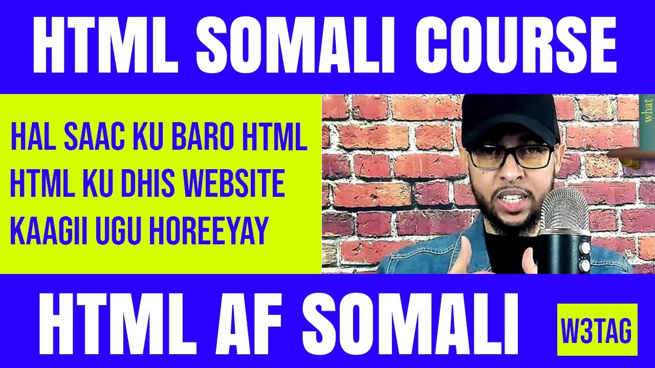 html somali koorso dhameystiran - HAL VIDEO KU BARO HTML (FUDUD) - YouTube