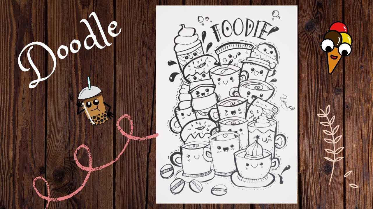 Cute Doodle Art | Foodie | Easy Doodle - YouTube