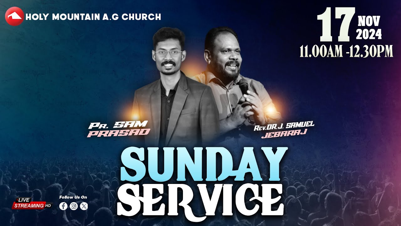🔴 LIVE | SUNDAY SERVICE | HMAG CHURCH | REV. Dr. J. SAMUEL JEBARAJ & PR ...