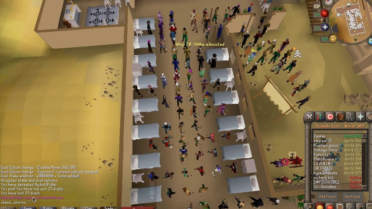 OSRS - i let my friend play rs and he goes to the duel arena ...
