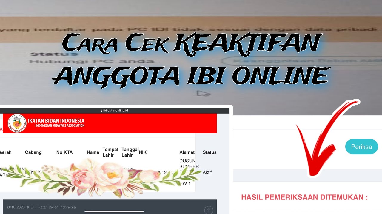 CARA CEK KEAKTIFAN ANGGOTA IBI ONLINE (KTA ONLINE) DARI HP !! #KTABIDAN ...