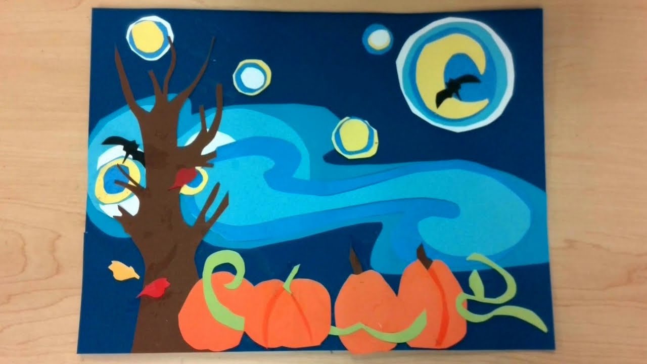 Paper Collage (Starry Night) - YouTube