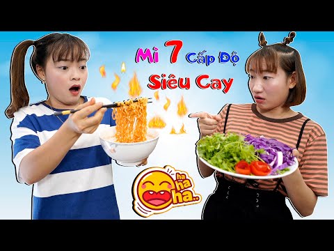Thử Thách Ăn Mì Siêu Cay 7 Cấp Độ ❤ BIBI TV ❤