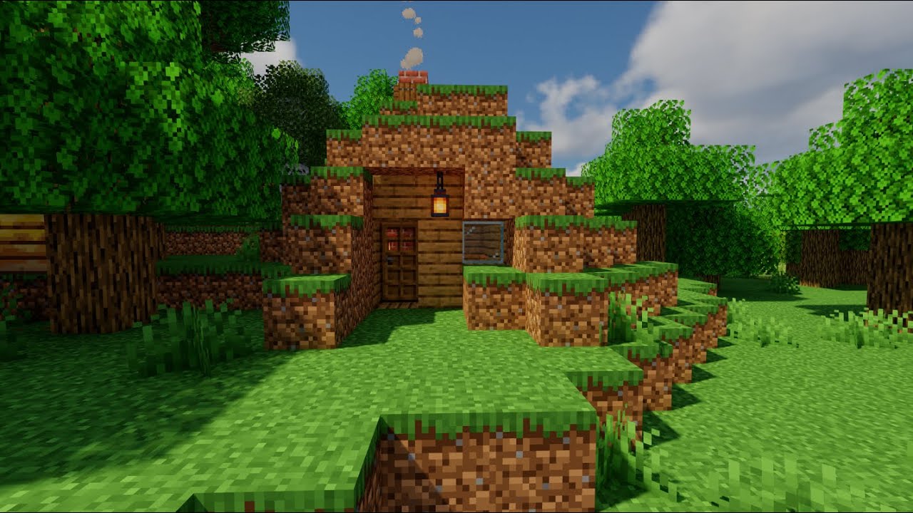 How to build a simple hobbit hole survival base in Minecraft! - YouTube