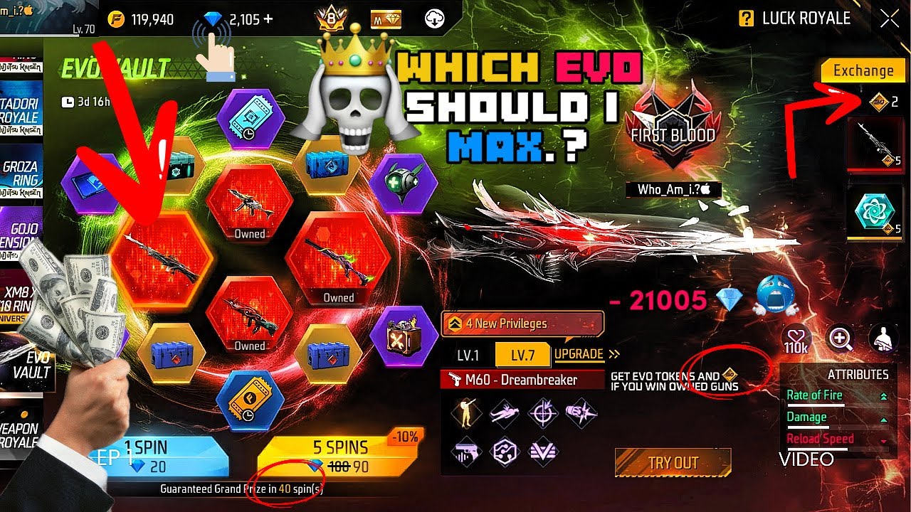 WHICH EVO GUN SHOULD I MAX ?? 😫 - EVO VAULT EVENT FREE FIRE 🔥 - YouTube