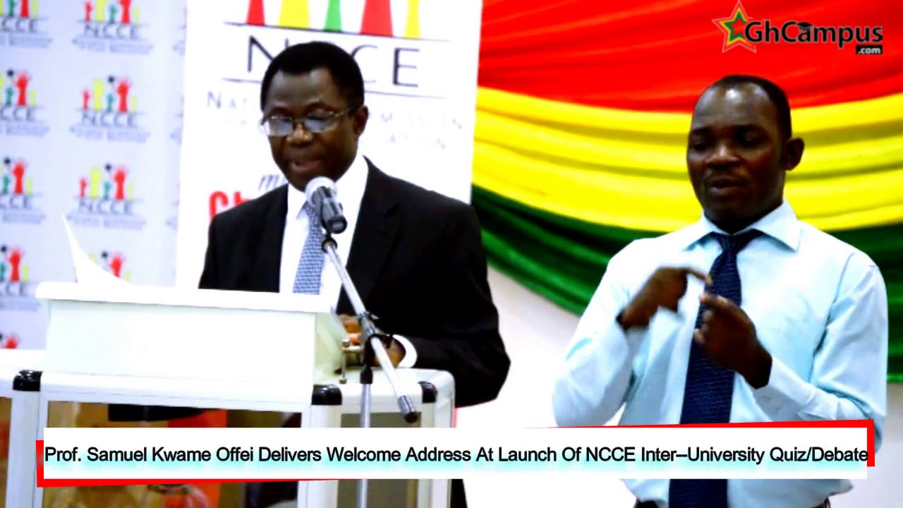 Prof Samuel Kwame Offei delivers Welcome Address At NCCE's Inter ...