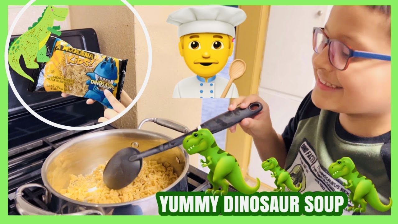 YUMMY DINOSAUR SOUP 🦖| COOKING WITH MAX | MAX D. ADVENTURES - YouTube