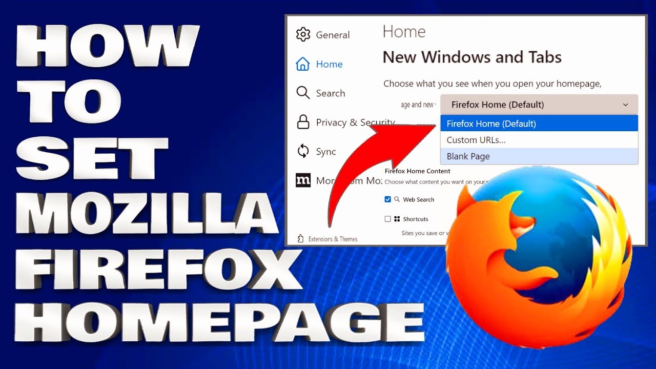 How To Set Mozilla Firefox Homepage [Guide] - YouTube