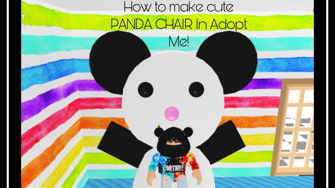 How to make a cute little panda chair in adopt me! - YouTube