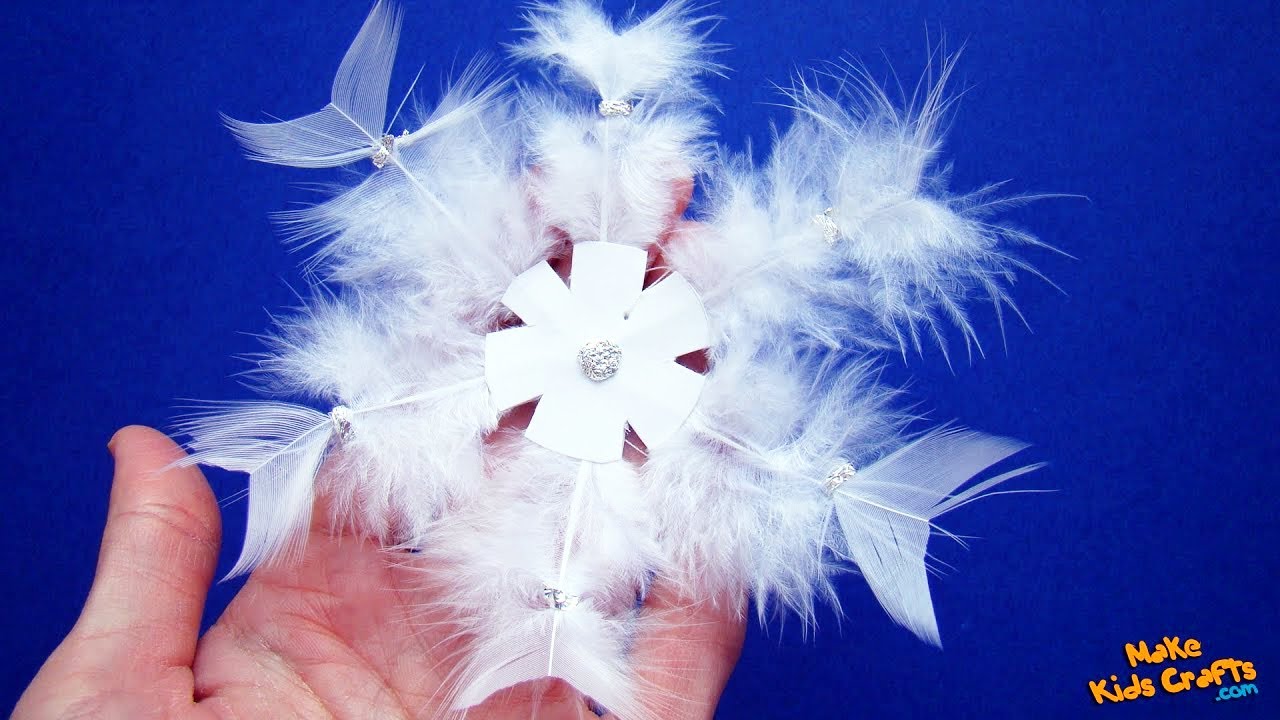 How to make a Feather Snowflake? | Light Snowflake | Hanging Snowflakes ...
