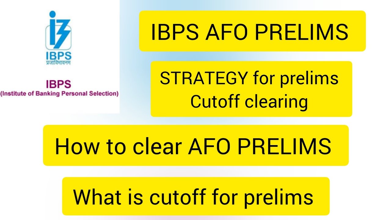 IBPS AFO PRELIMS - HOW TO CLEAR - STRATEGY - CUTOFF - 1ST ATTEMPT || # ...