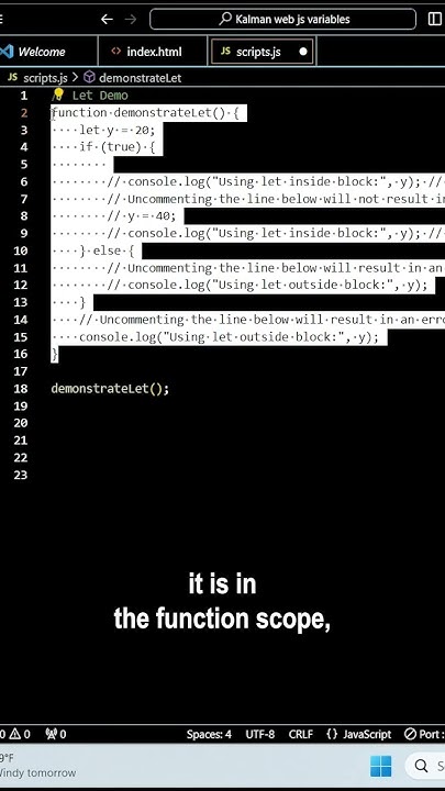 Fix "Uncaught Reference Error" with Variables in JavaScript - JavaScript Simplified - YouTube