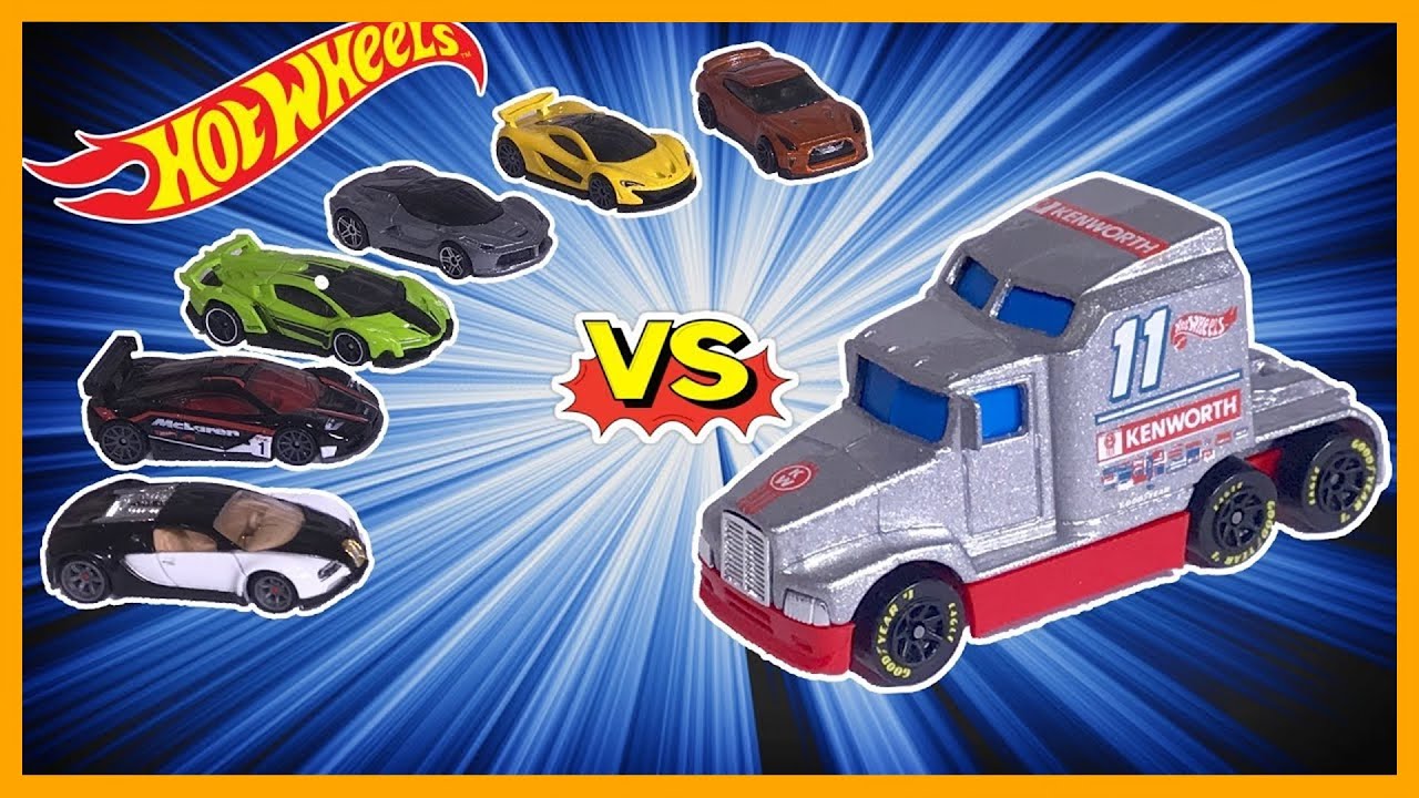 BIG RIG RACER vs 6 HYPER CAR EXOTICS - YouTube