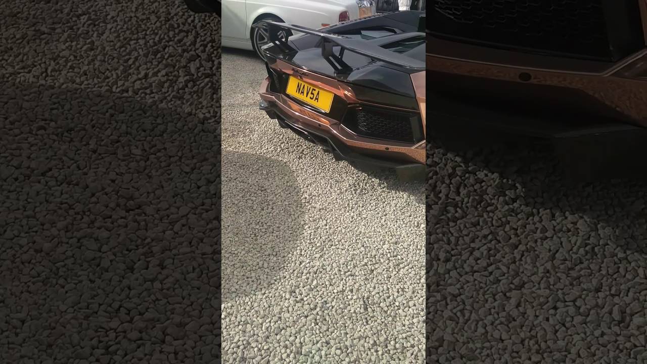 ROSE GOLD LAMBORGHINI AVENTADOR ROADSTER IN LEICESTER - YouTube
