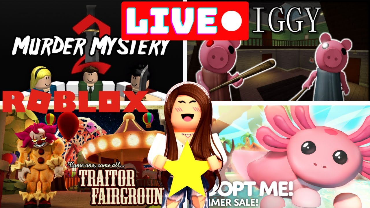 LIVE DE ROBLOX: MM2, Piggy e muito mais! - YouTube