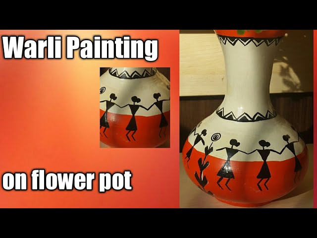 Warli Art For Kids On Pots